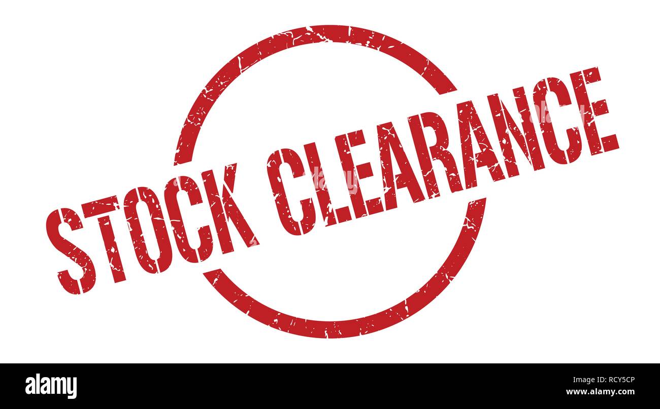 stock clearance red round stamp Stock Vector Image & Art - Alamy
