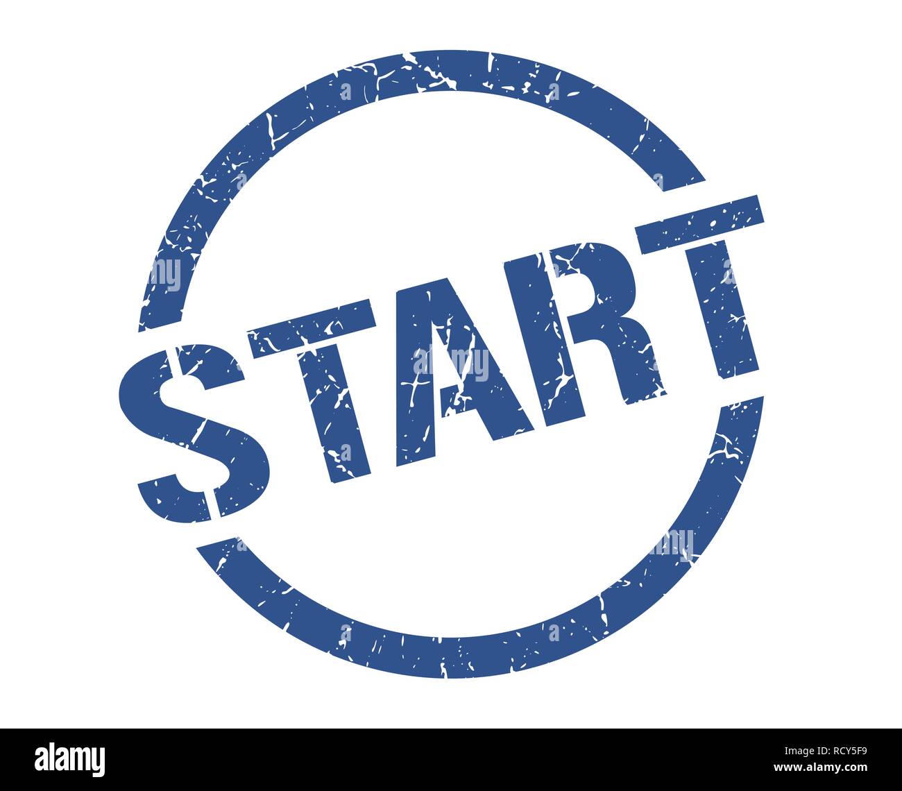start blue round stamp Stock Vector Image & Art - Alamy