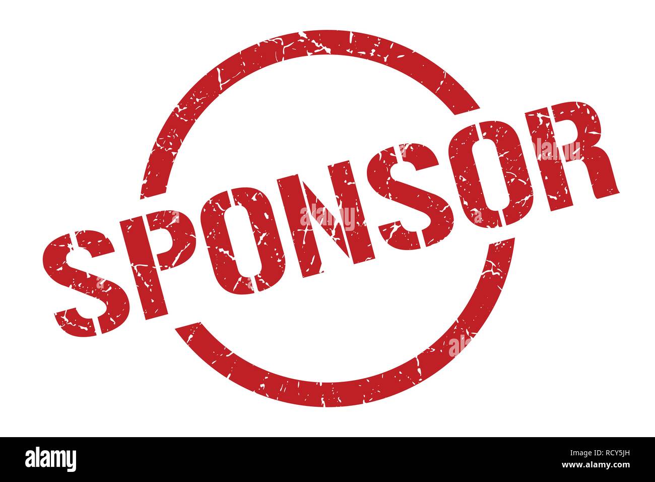 sponsor red round stamp Stock Vector Image & Art - Alamy