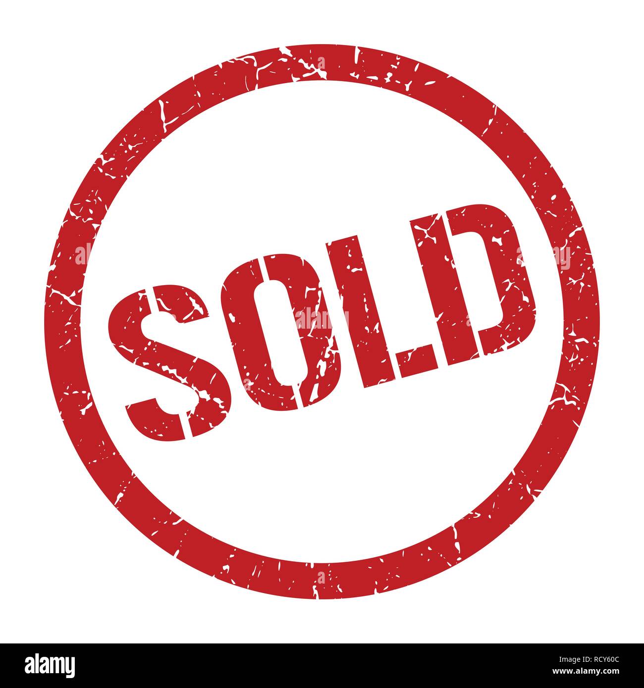 sold red round stamp Stock Vector Image & Art - Alamy