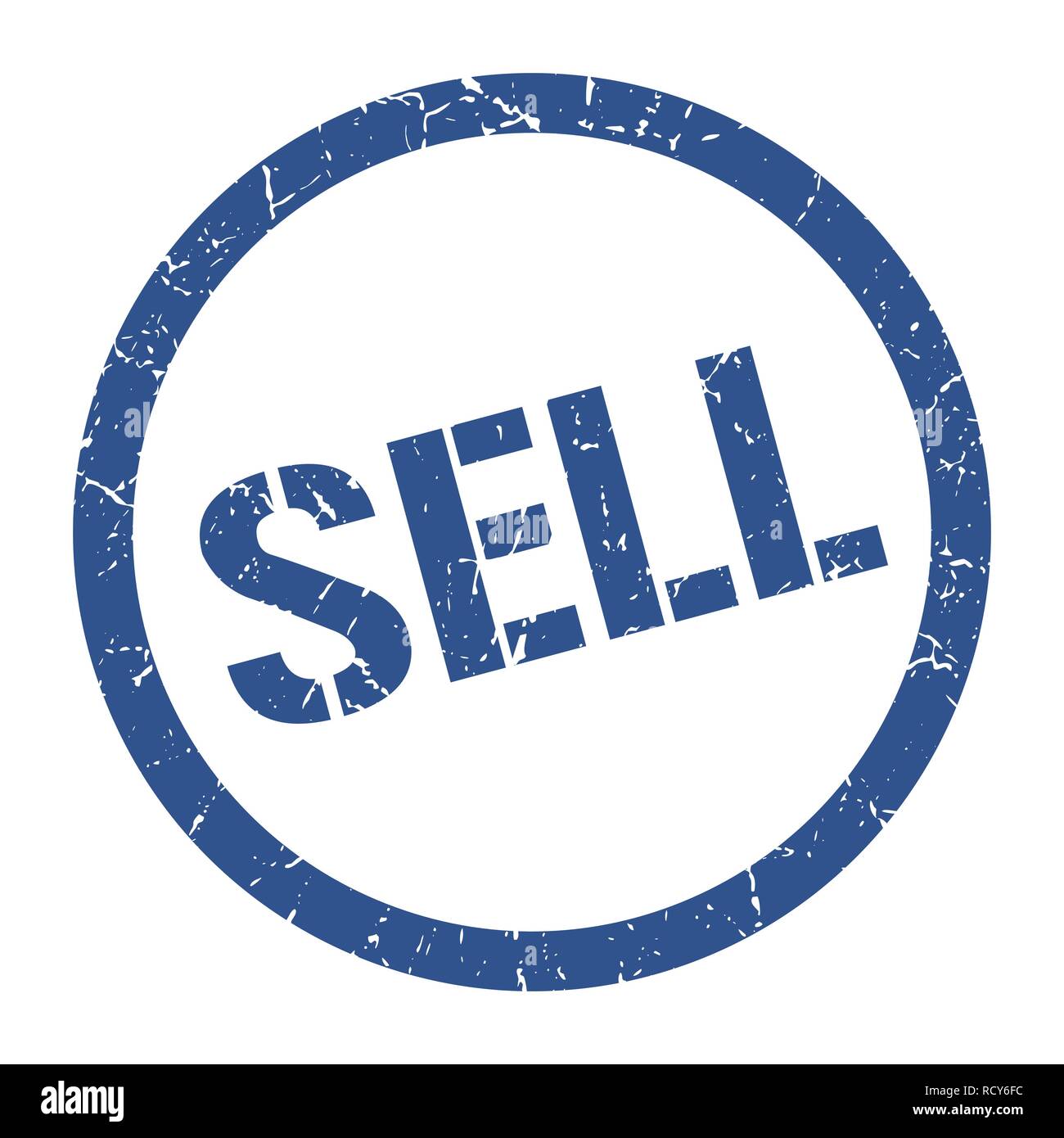 sell blue round stamp Stock Vector Image & Art - Alamy