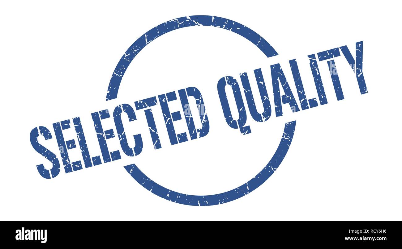 selected quality blue round stamp Stock Vector Image & Art - Alamy