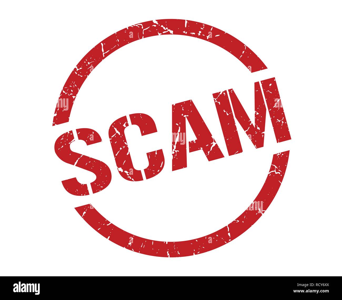 Scam stamp sign round Stock Vector Images - Alamy