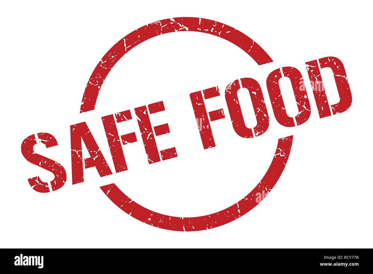safe food red round stamp Stock Vector Image & Art - Alamy