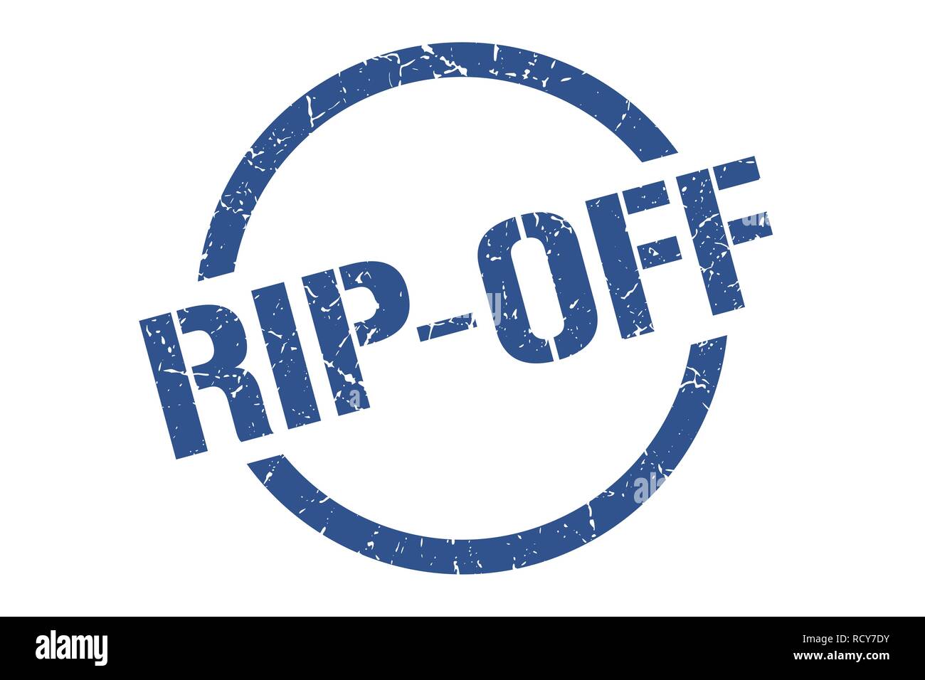 rip-off blue round stamp Stock Vector Image & Art - Alamy
