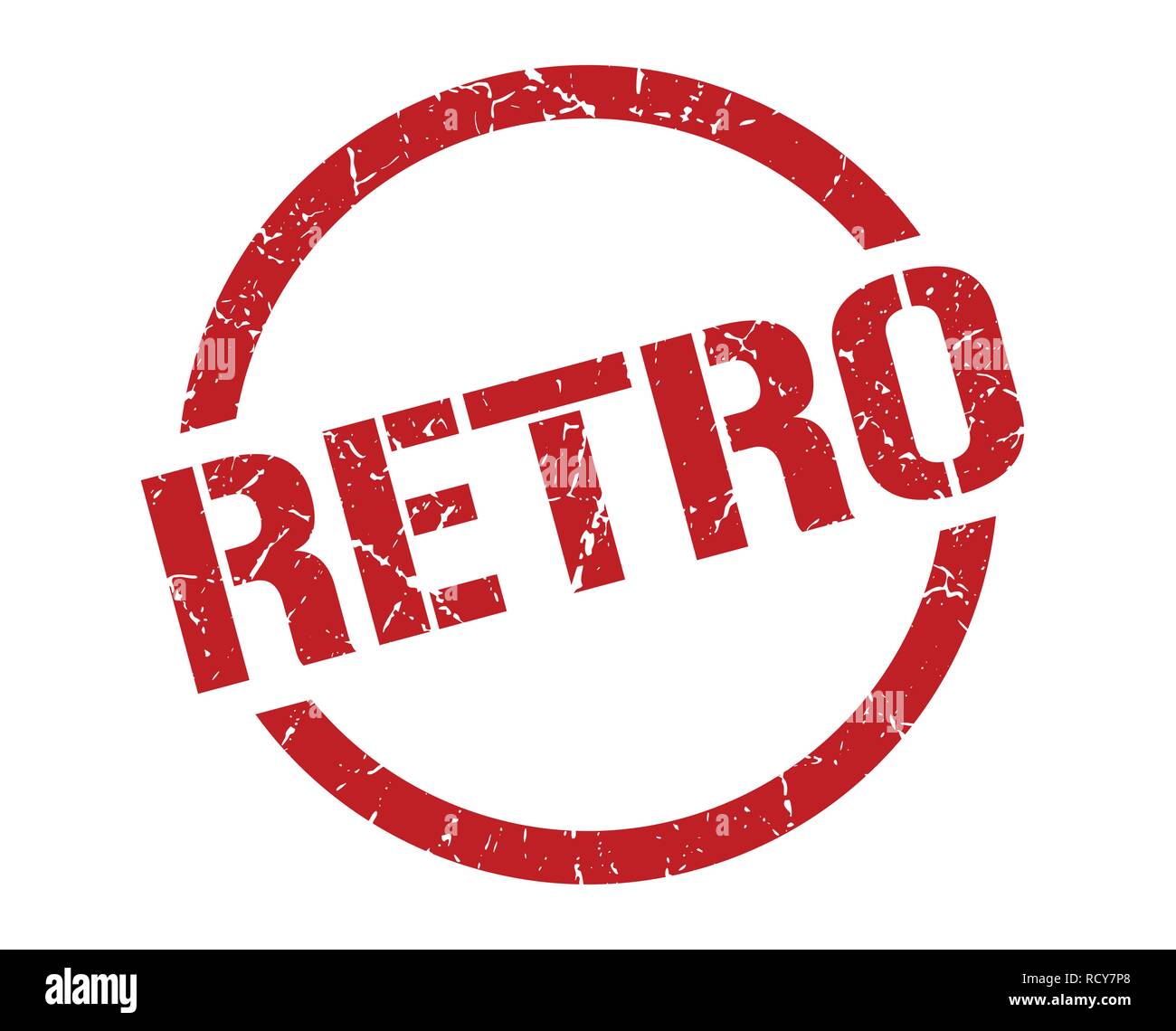retro red round stamp Stock Vector Image & Art - Alamy