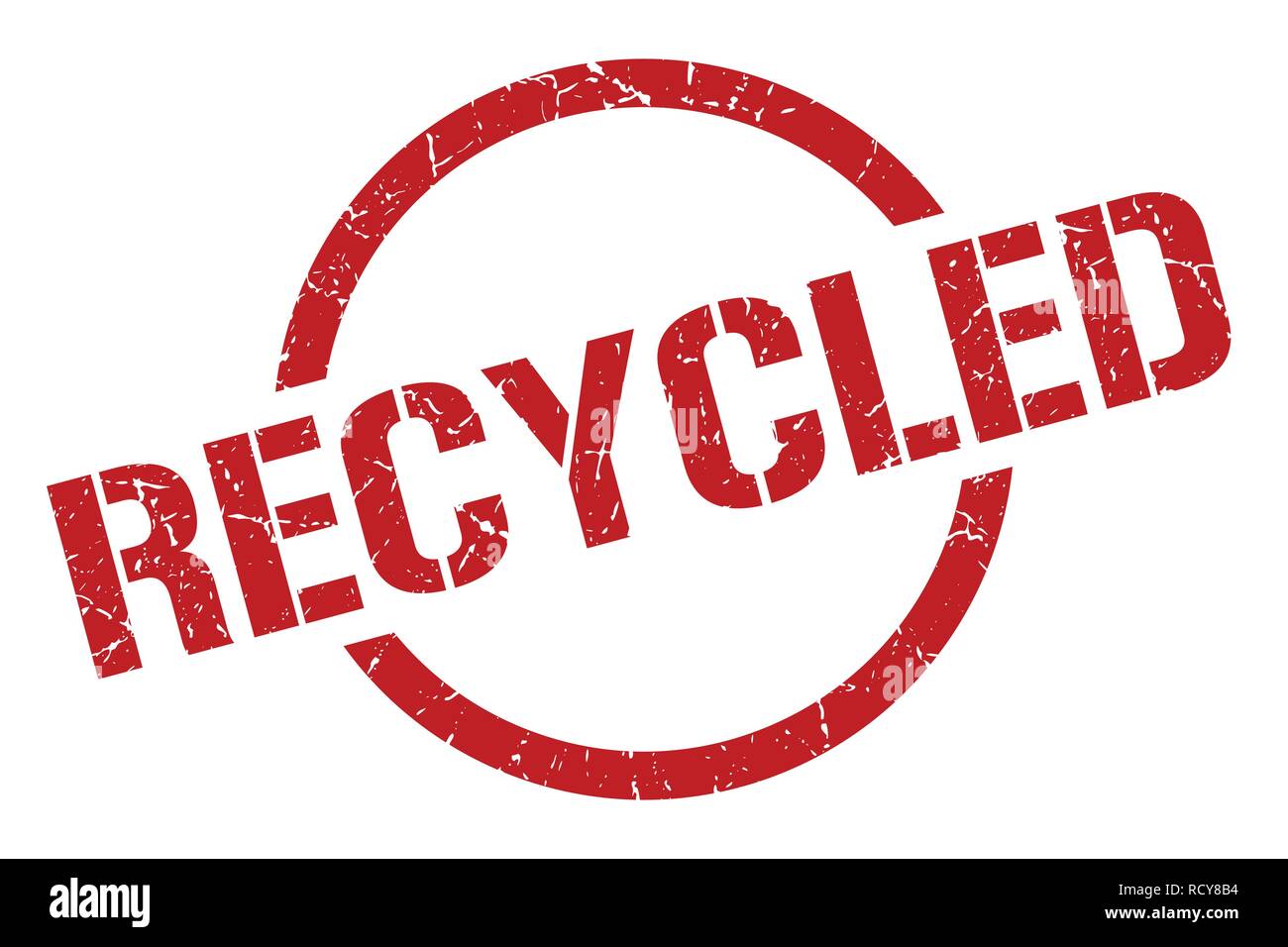 recycled red round stamp Stock Vector Image & Art - Alamy