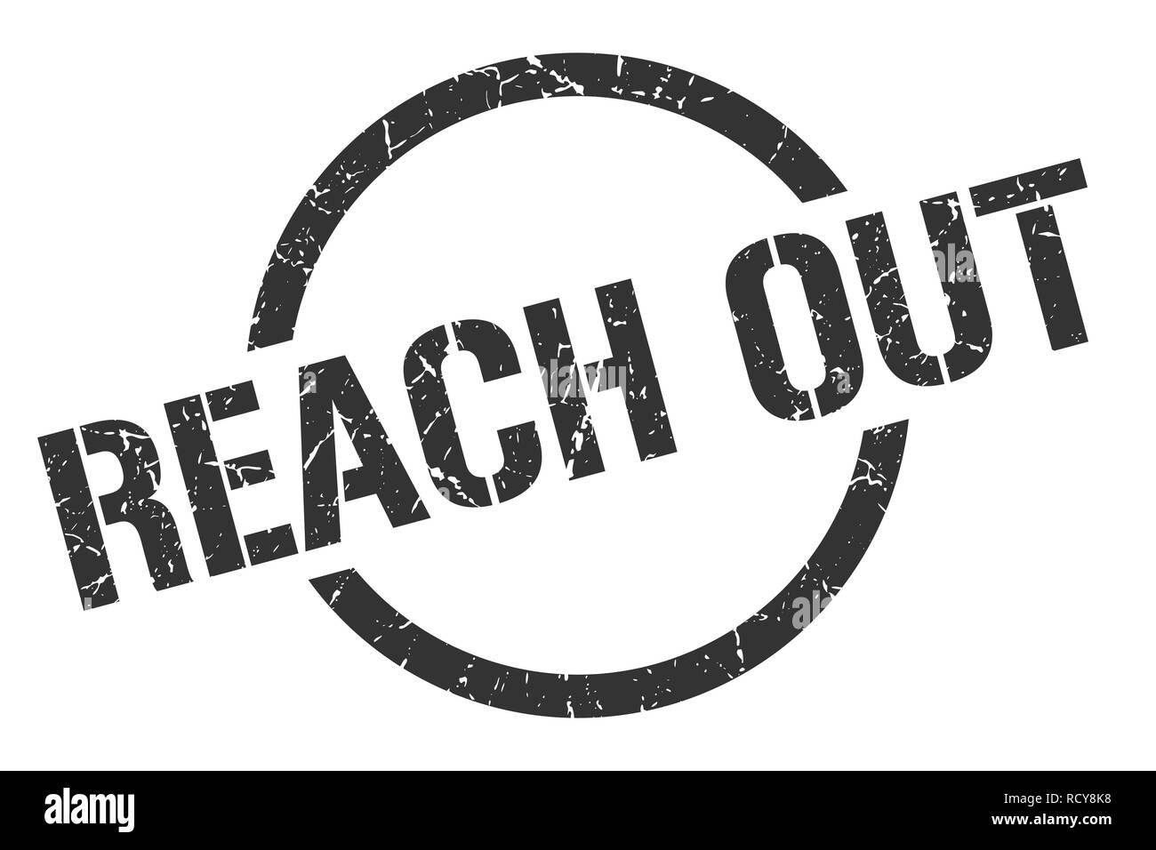 reach out black round stamp Stock Vector Image & Art - Alamy