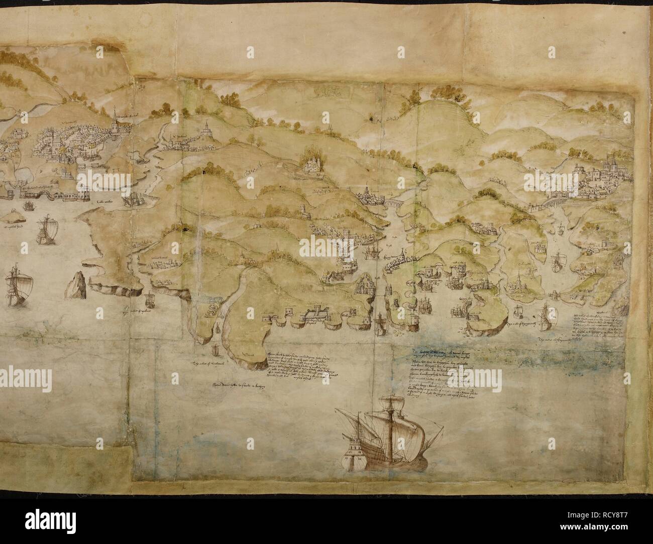 [RH of roll] Map of the the coast between Salcombe and Exmouth ...