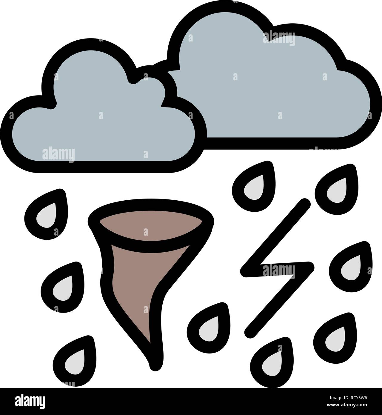Bad Weather Vector Icon For Personal And Commercial Use Stock Vector ...