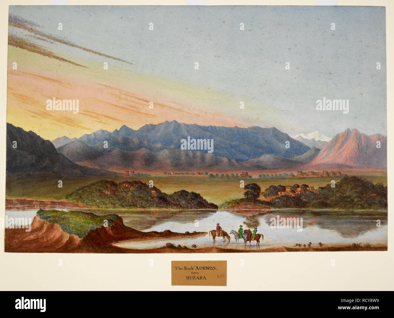 'The Rock Aornos from Huzara'. 1850 - 1867. watercolour. Source: WD ...