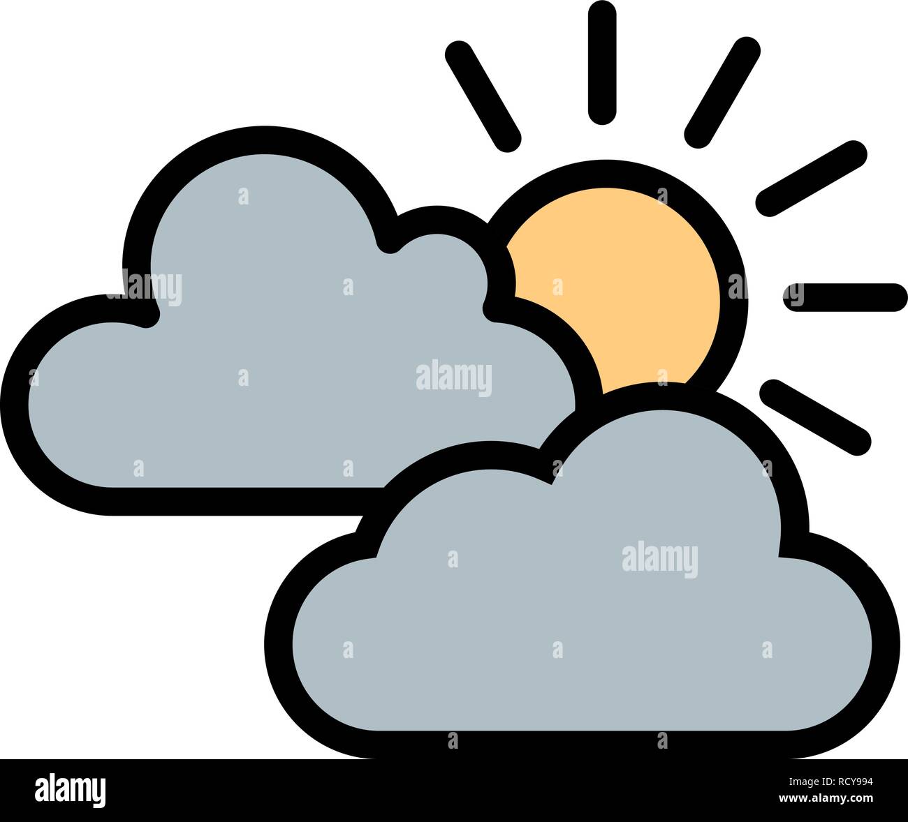Mostly sunny Stock Vector Images - Alamy