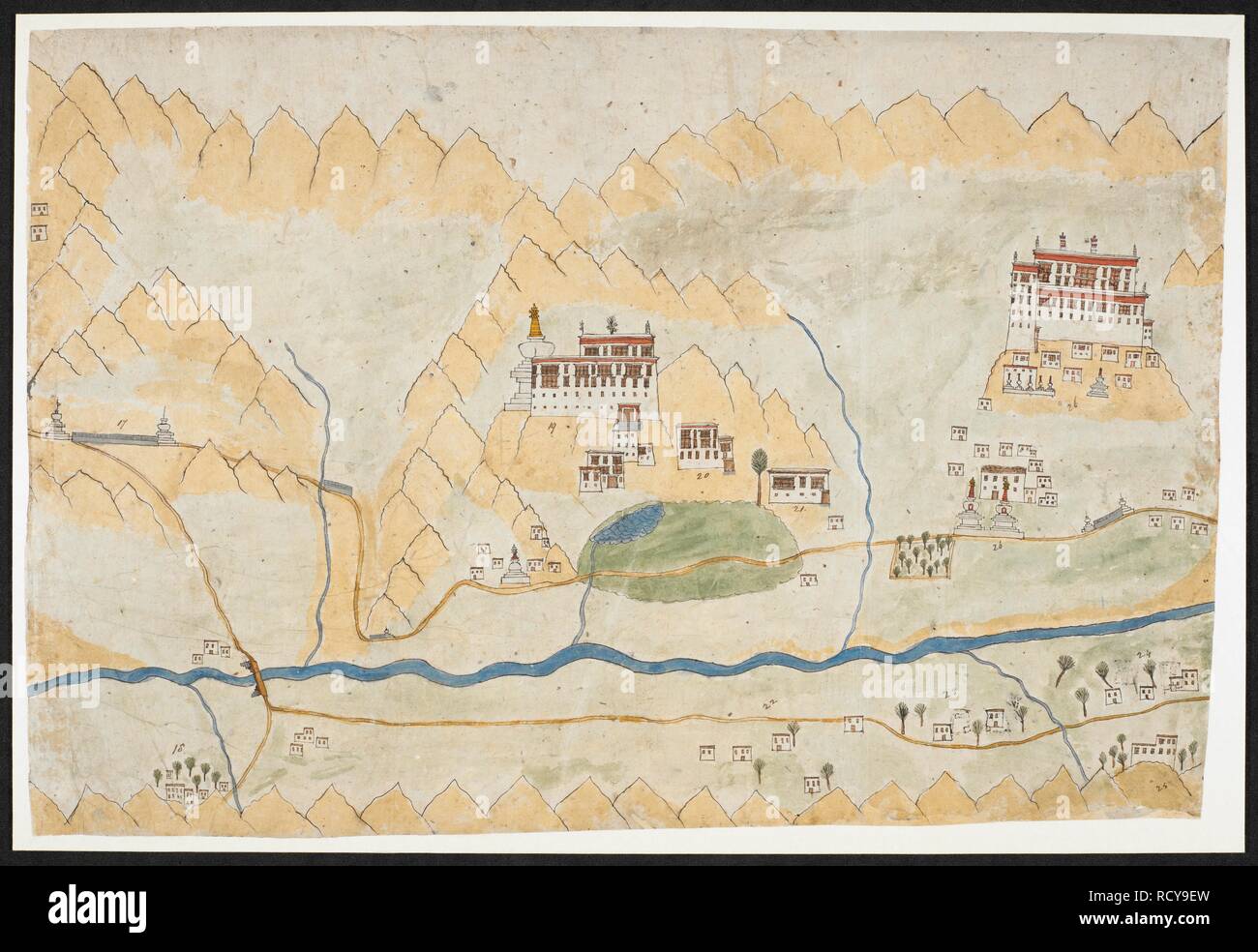 Ladakh map hi-res stock photography and images - Alamy