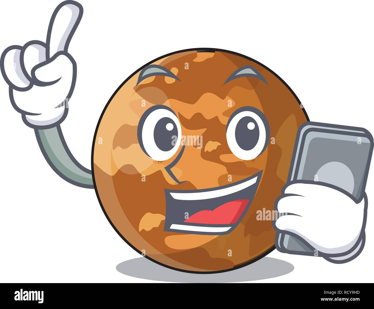 Cartoon Illustration Funny Mercury Planet High Resolution Stock ...