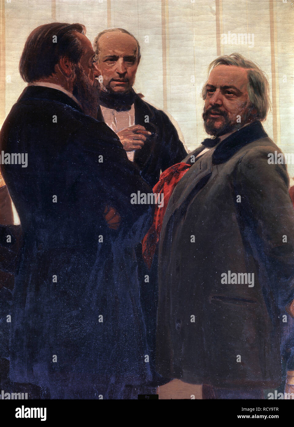 The composers Vladimir Odoevsky, Mily Balakirev and Mikhail Glinka ...