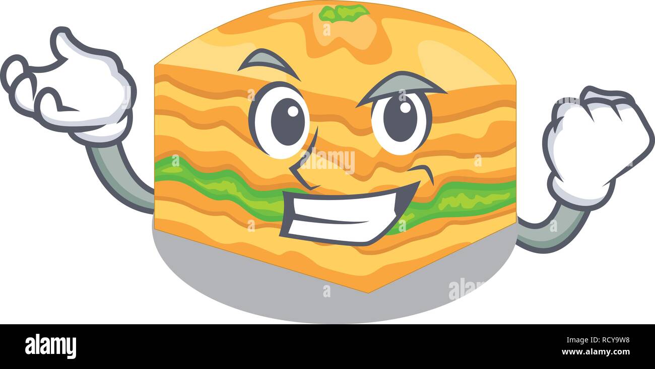 Successful cartoon baklava on the wooden boards Stock Vector Image ...