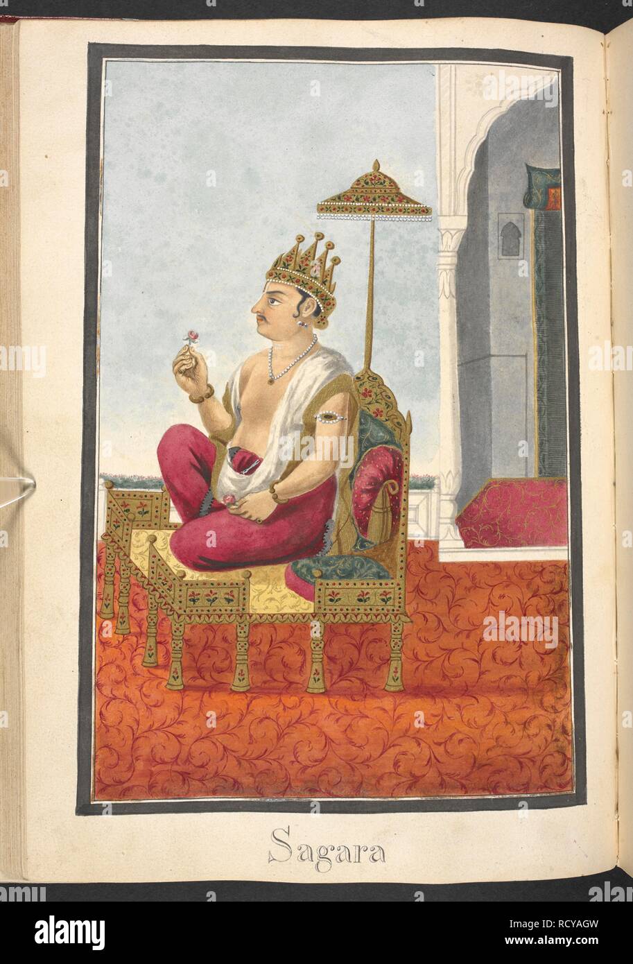 Sagara, a king of Ayodhya and ancestor of Rama. Inscribed: â€˜Sagara.â ...