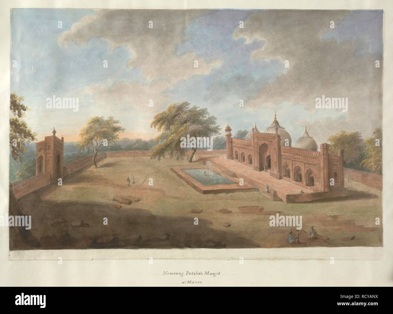 Aurangzab's red sandstone mosque on the birthplace of Krishna. Hastings ...