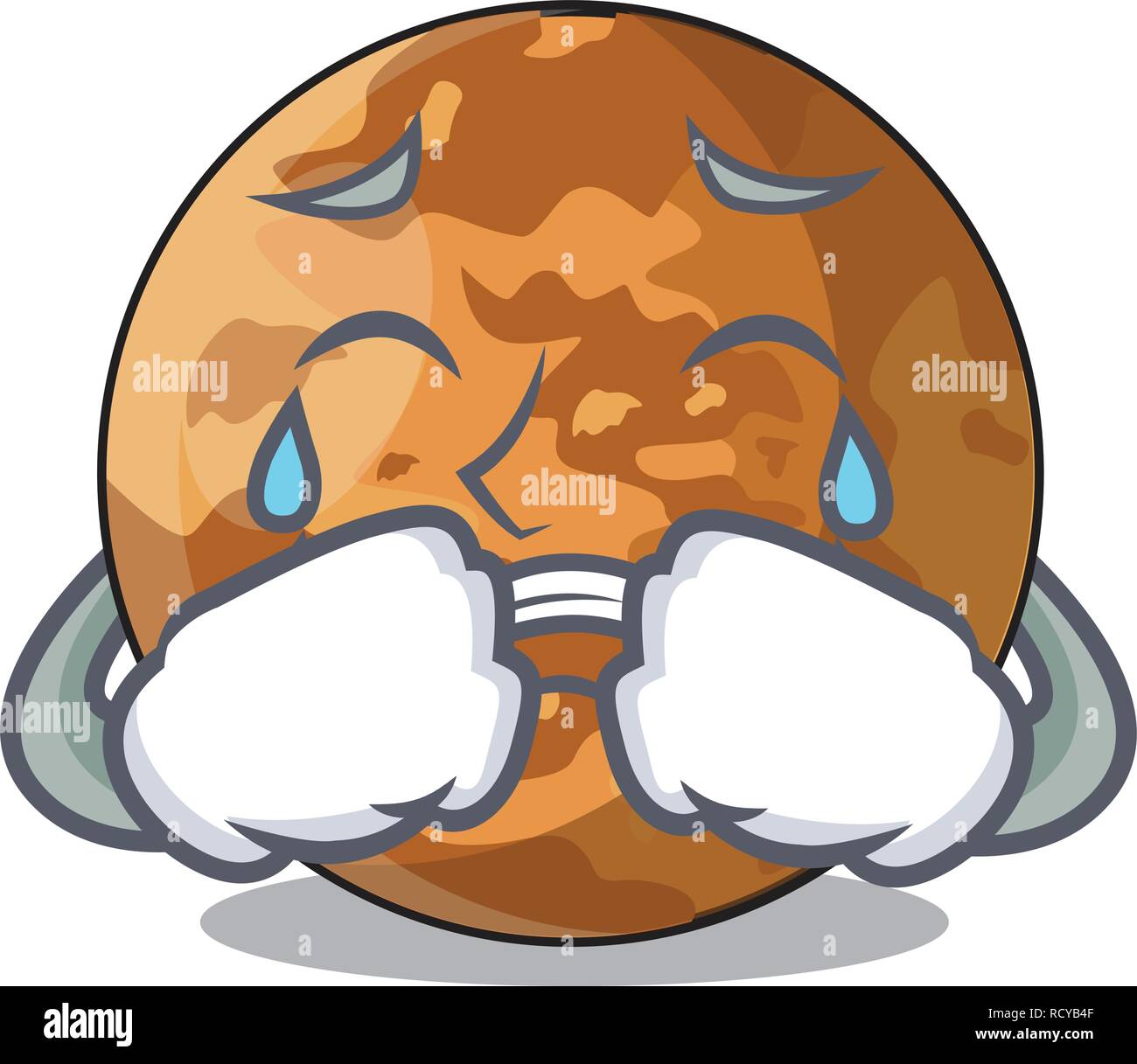 Crying plenet mercury shape in the character Stock Vector Image & Art ...