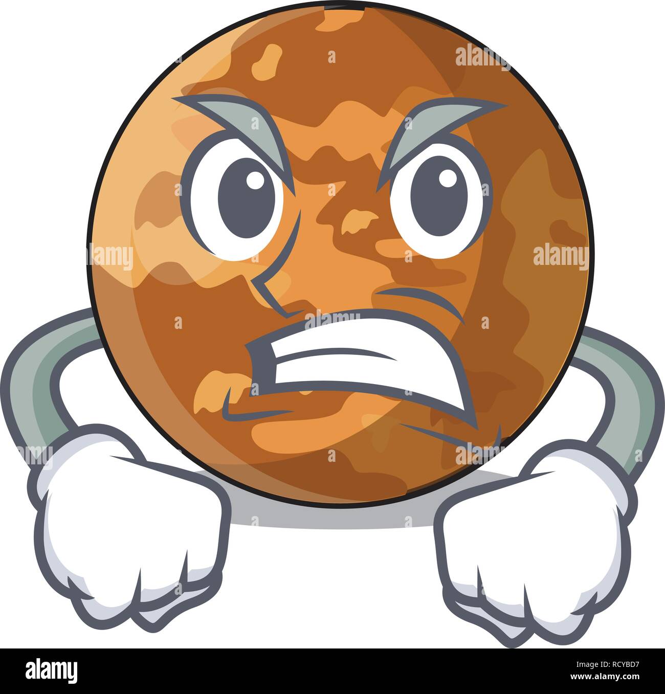 Angry plenet mercury shape in the character Stock Vector Image & Art ...