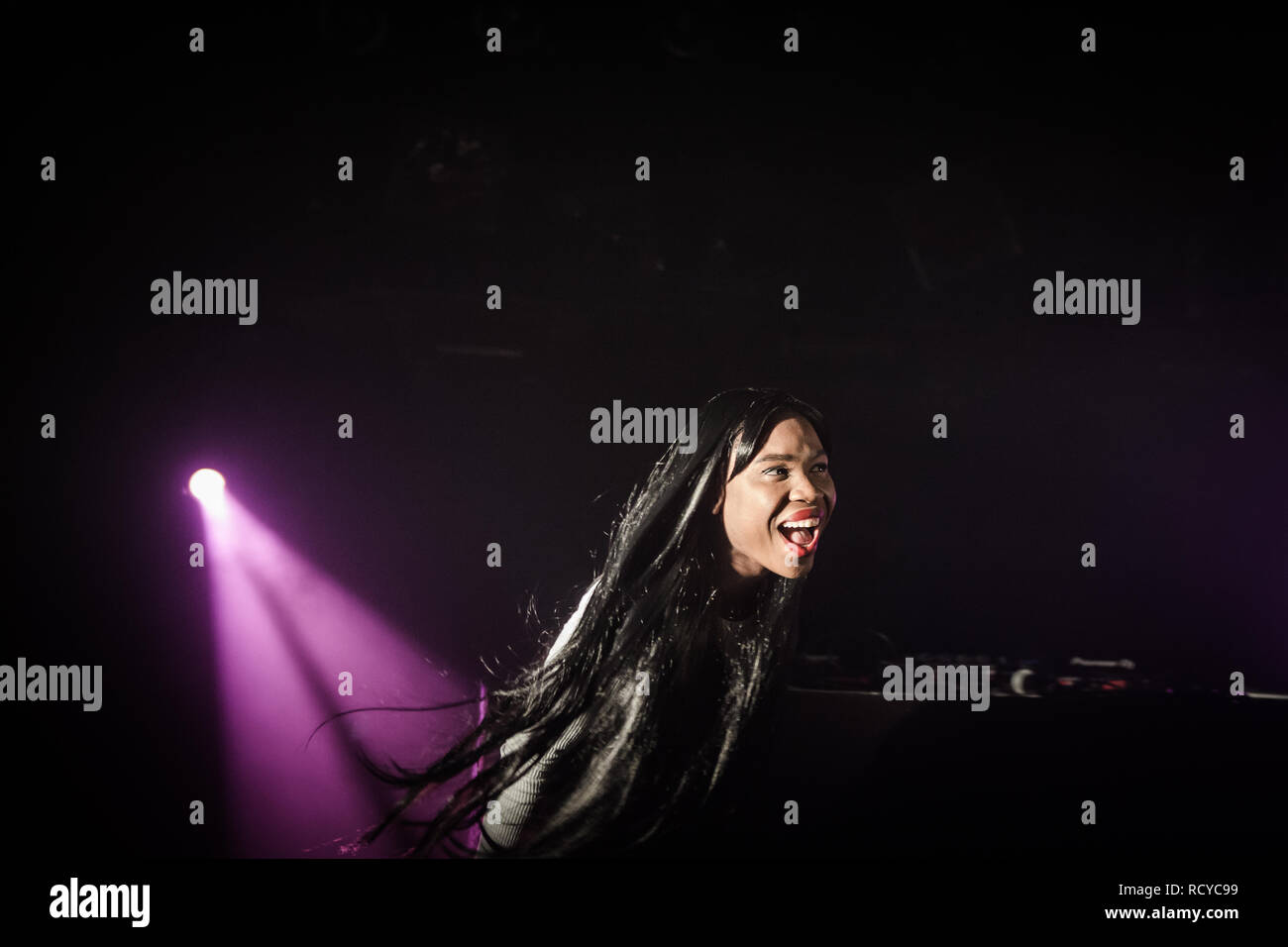 The Norwegian singer, songwriter and musician Myra performs a live ...