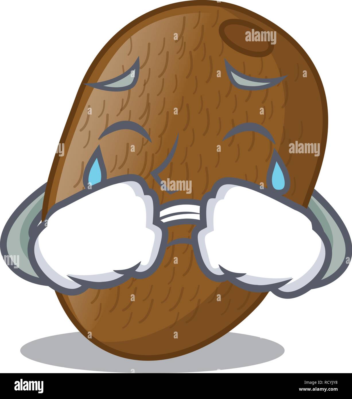 Crying Kiwi fruit juice in cartoon glass Stock Vector Image & Art - Alamy
