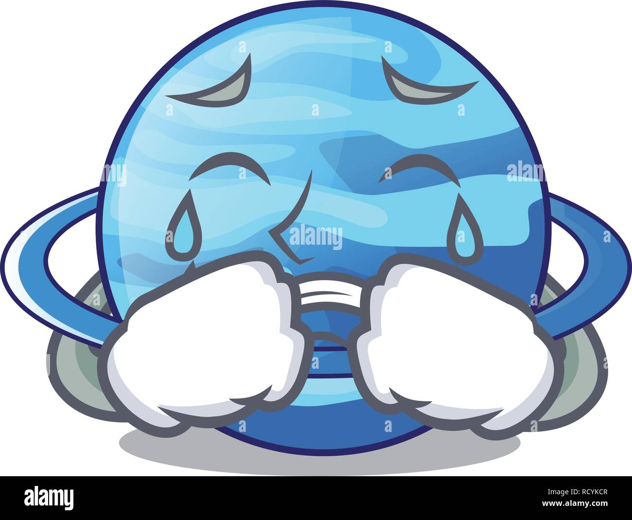 Crying planet uranus in the cartoon form Stock Vector Image & Art - Alamy