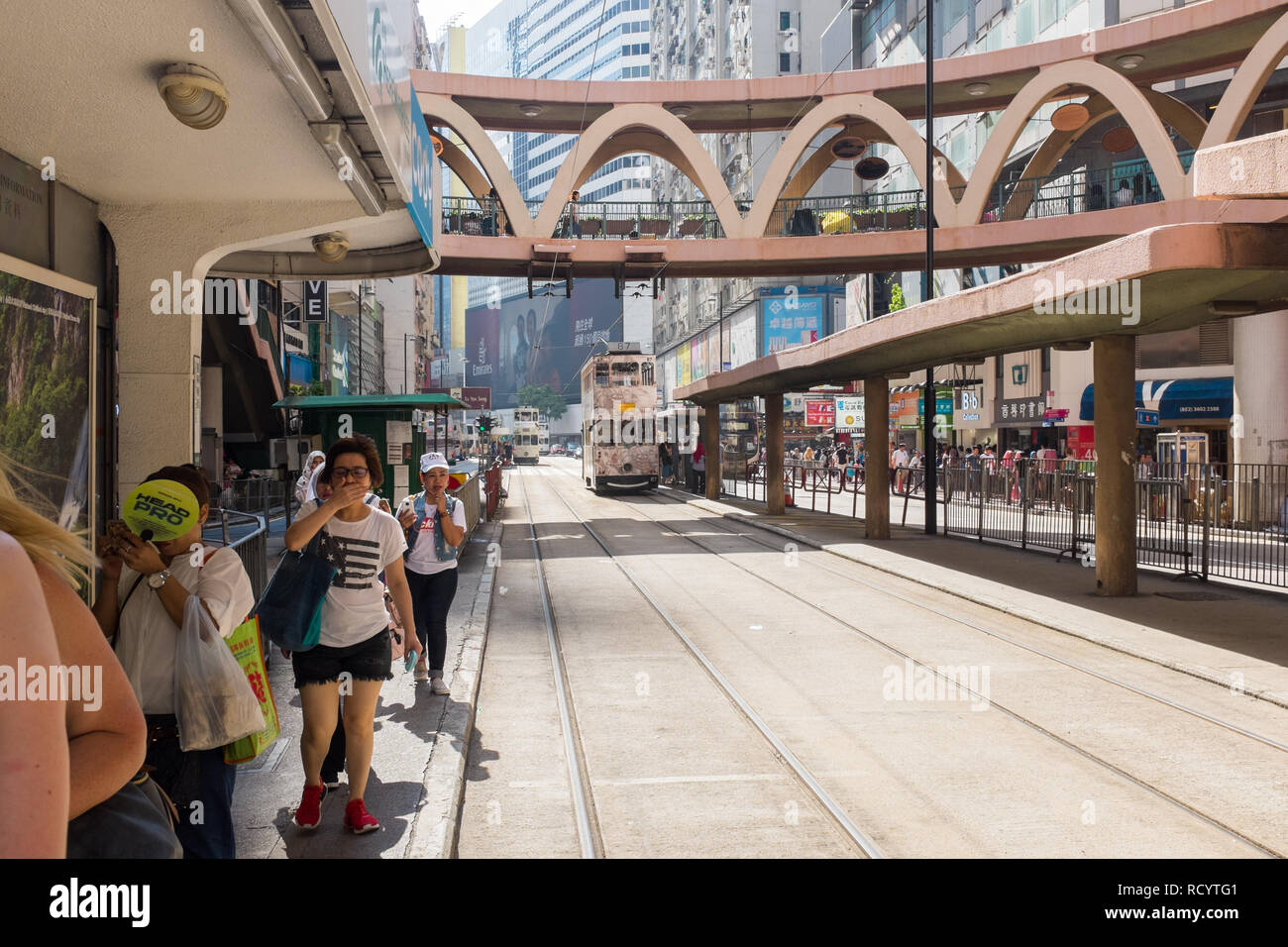 Tramlines in road hi-res stock photography and images - Alamy