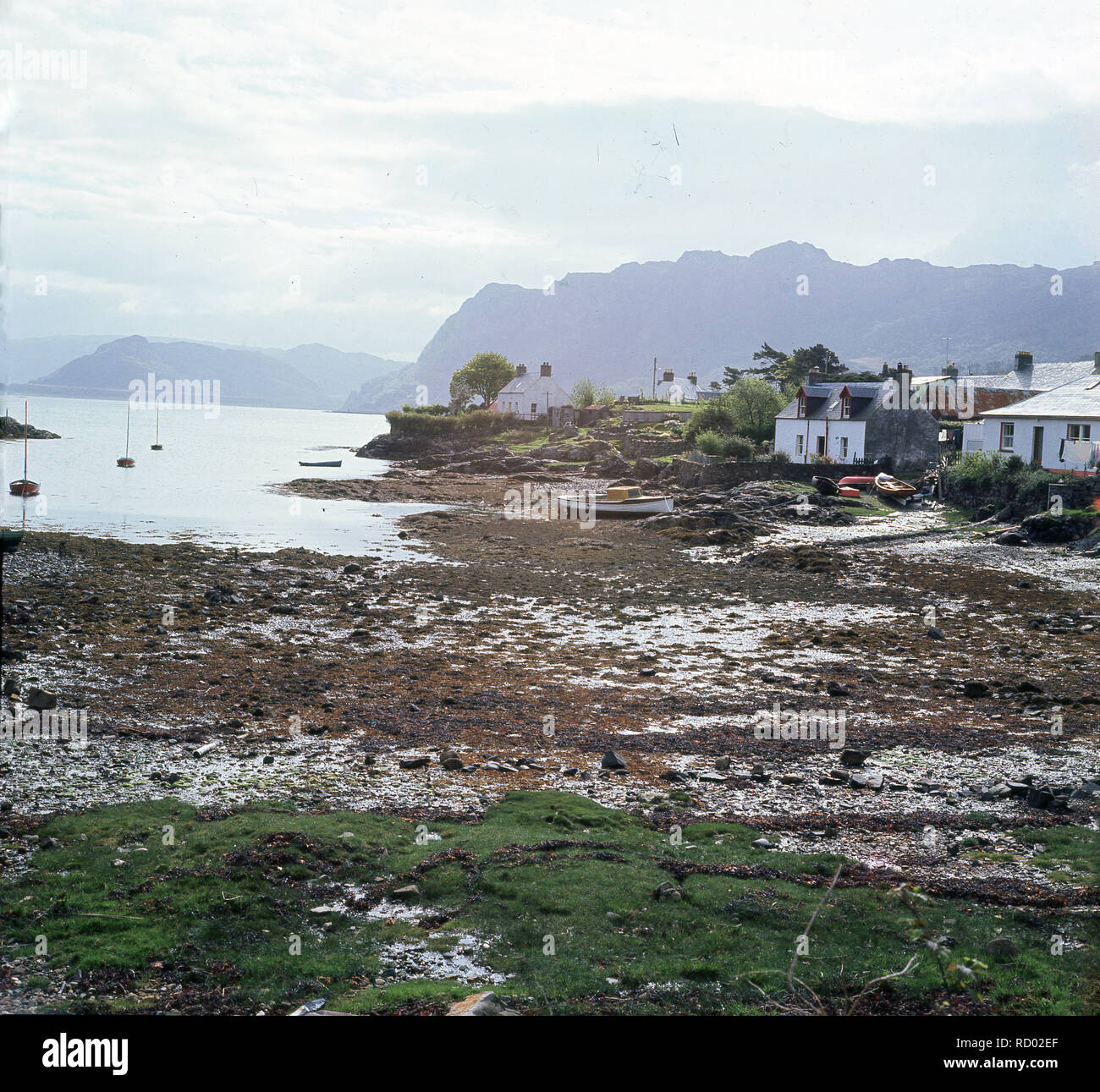 1960s, historical, a view of the bay at Plockton, Highlands, Scotland ...