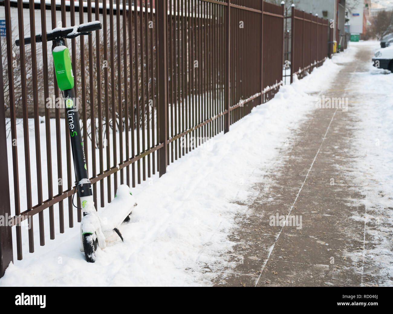 Electric scooter parked in hi-res stock photography and images - Alamy