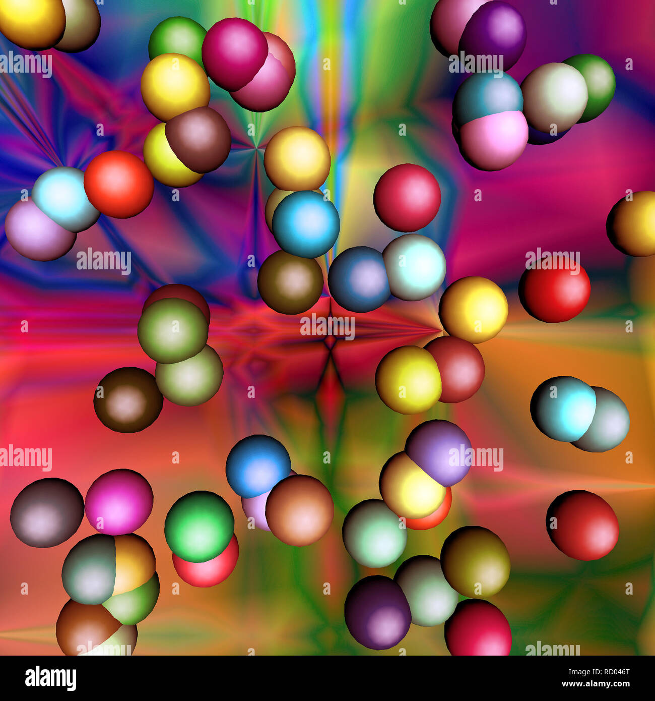 Abstract coloring background of the gradient with visual wave,balls ...