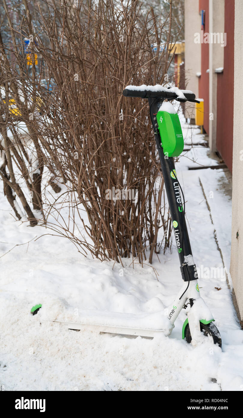 Electric scooter parked in hi-res stock photography and images - Alamy