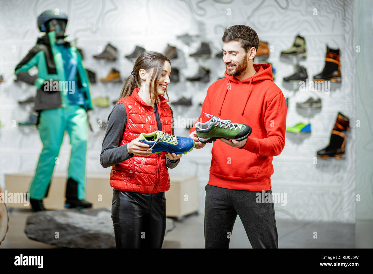 Young woman on shoe store hi-res stock photography and images - Alamy