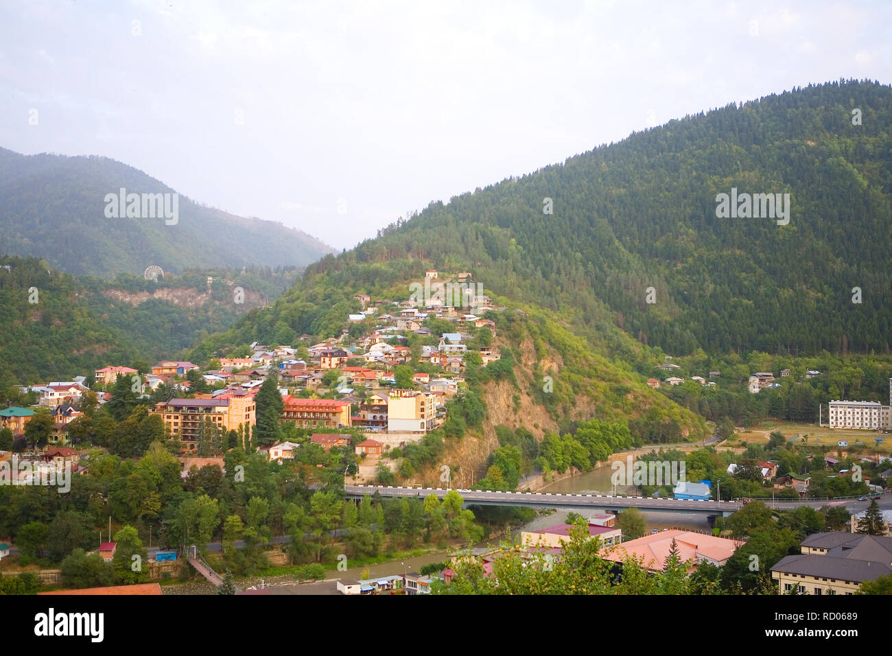 View of the city of Borjomi from above. Georgia Stock Photo - Alamy