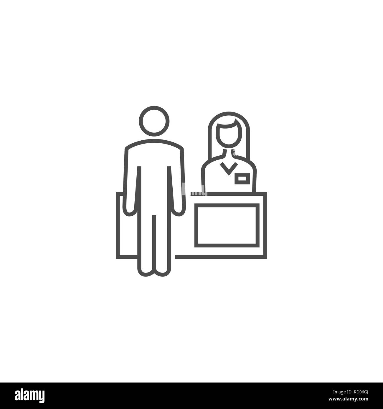 Reception Related Vector Line Icon Stock Vector Image & Art - Alamy
