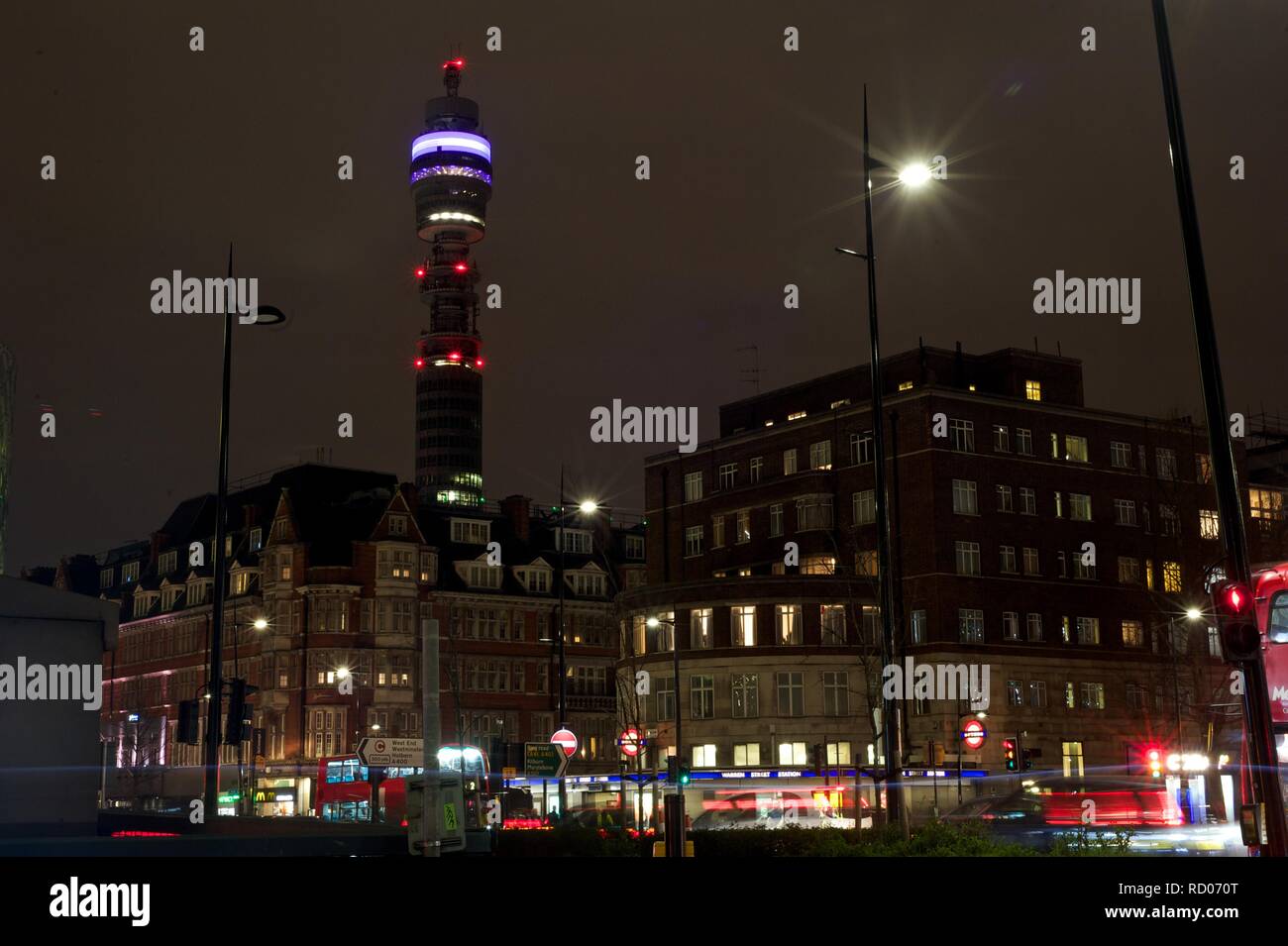 London landscape locations at night Stock Photo - Alamy