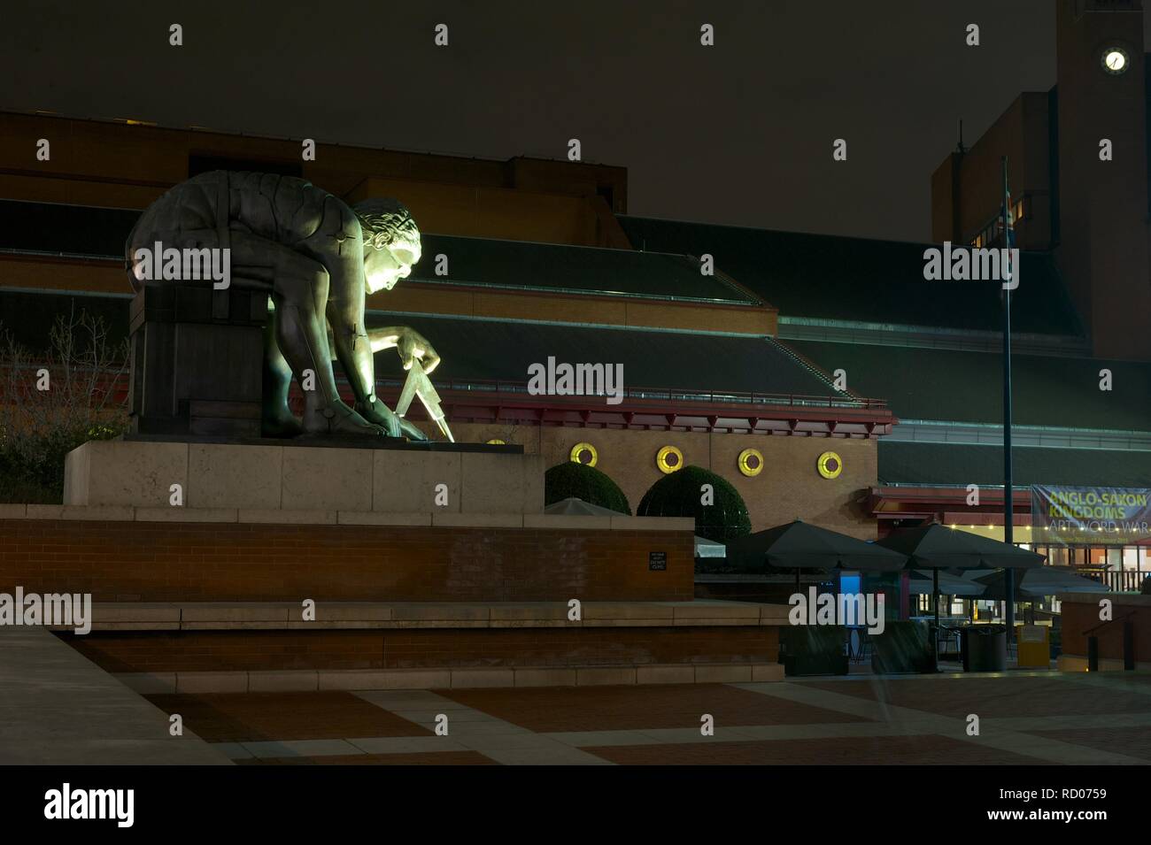 Sculpture outside British library Stock Photo - Alamy