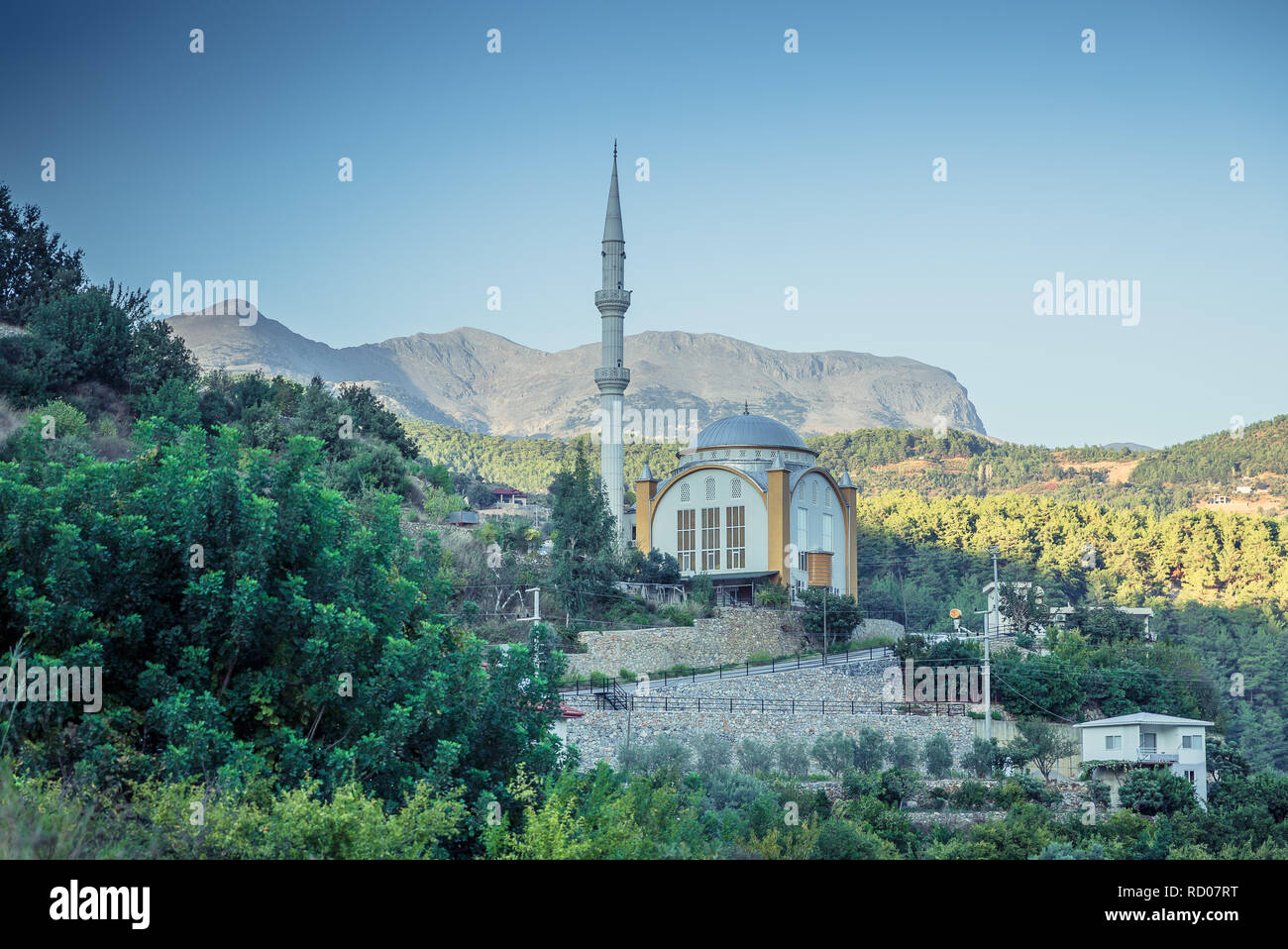 Mosque in the mountains Stock Photo - Alamy