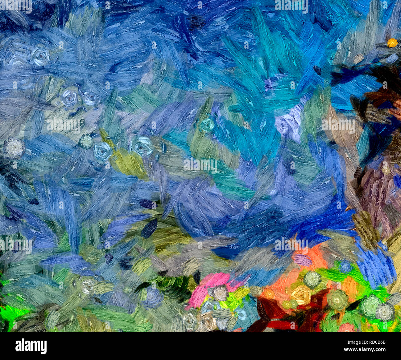 Oil painting abstract background in fashion impressionism style. Hand ...