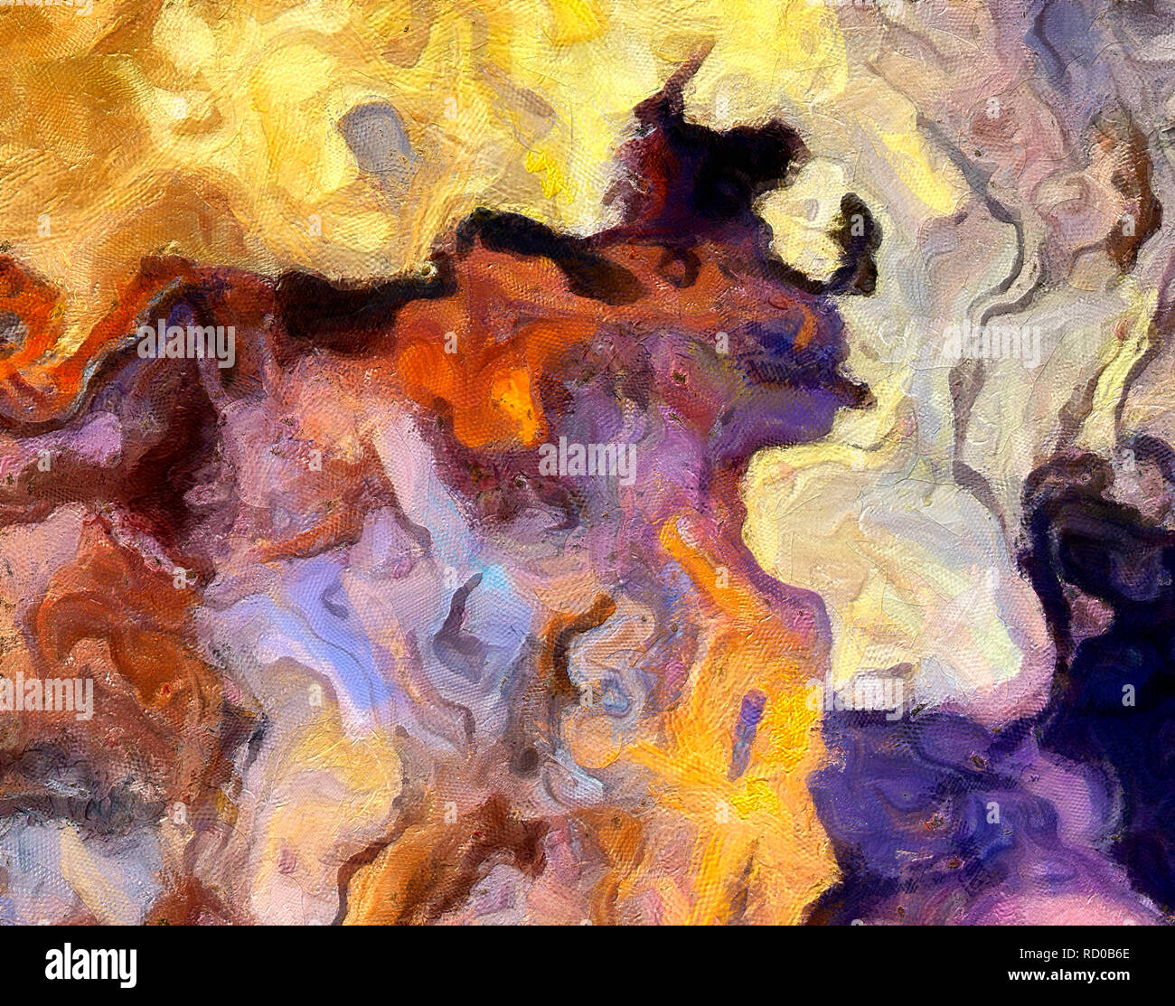 Oil painting abstract background in fashion impressionism style. Hand ...