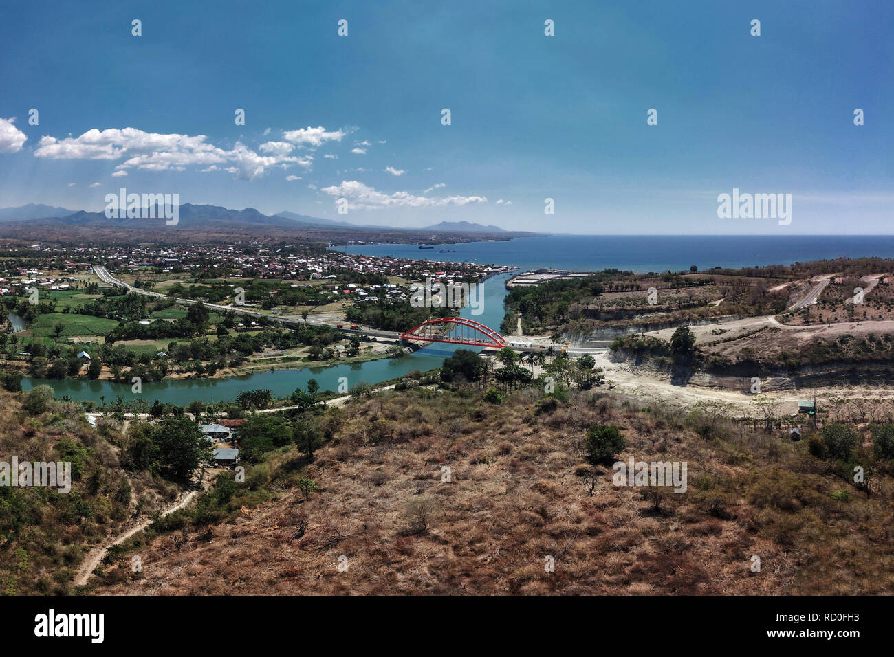 Samota bridge and cityscape, Sumbawa, Indonesia Stock Photo - Alamy