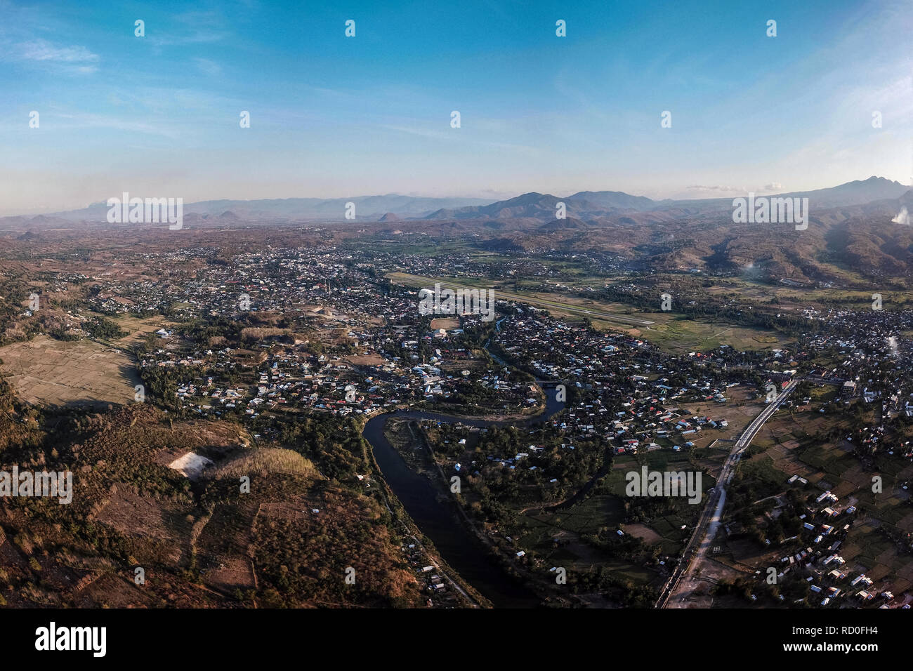 Aerial view of Sumbawa city, Indonesia Stock Photo - Alamy