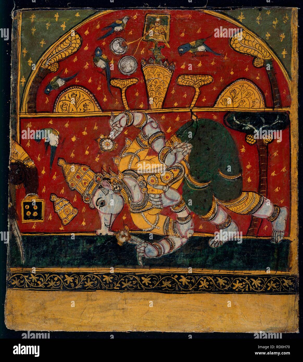Varaha descends into the ocean. Madurai, 1780s. The Boar Incarnation ...