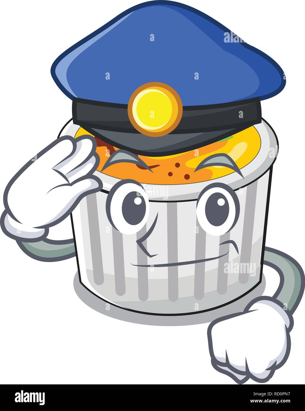 Police food creme brule cartoon ready eat Stock Vector Image & Art - Alamy