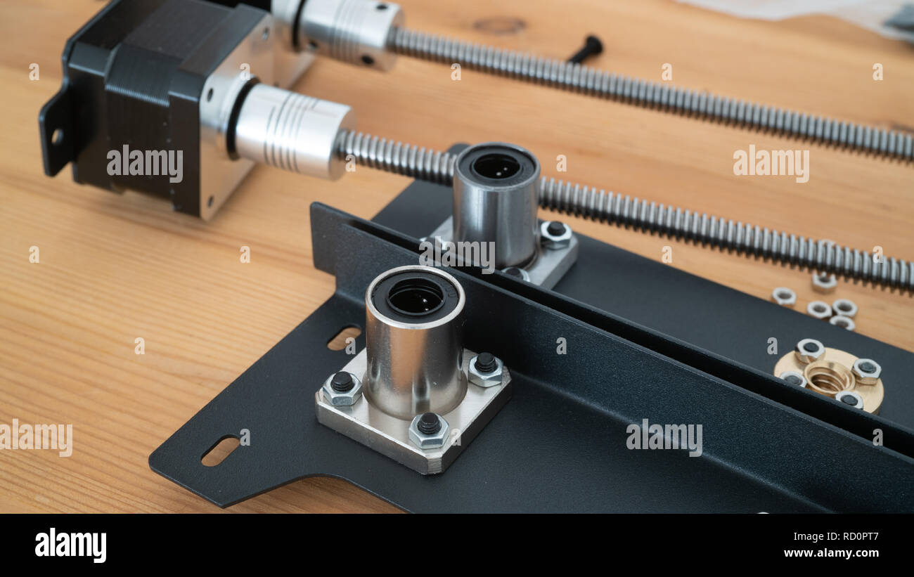 Stepper motors and ball screws Stock Photo - Alamy