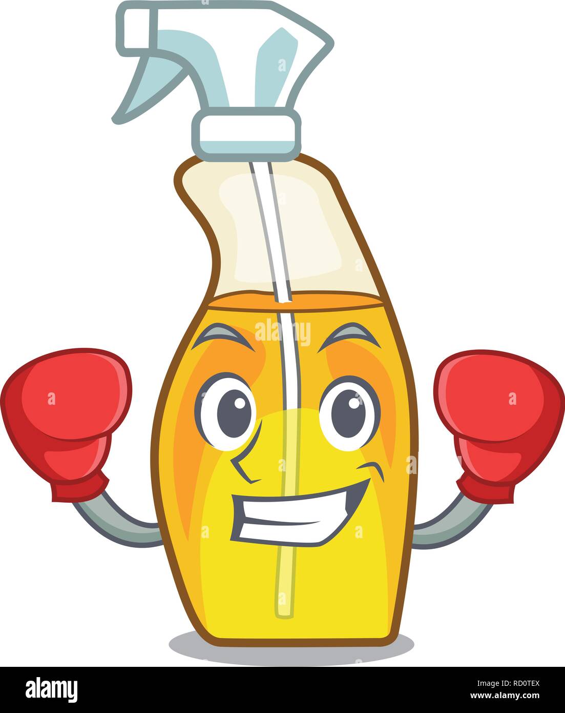 Boxing bottle spray in the character form Stock Vector Image & Art - Alamy
