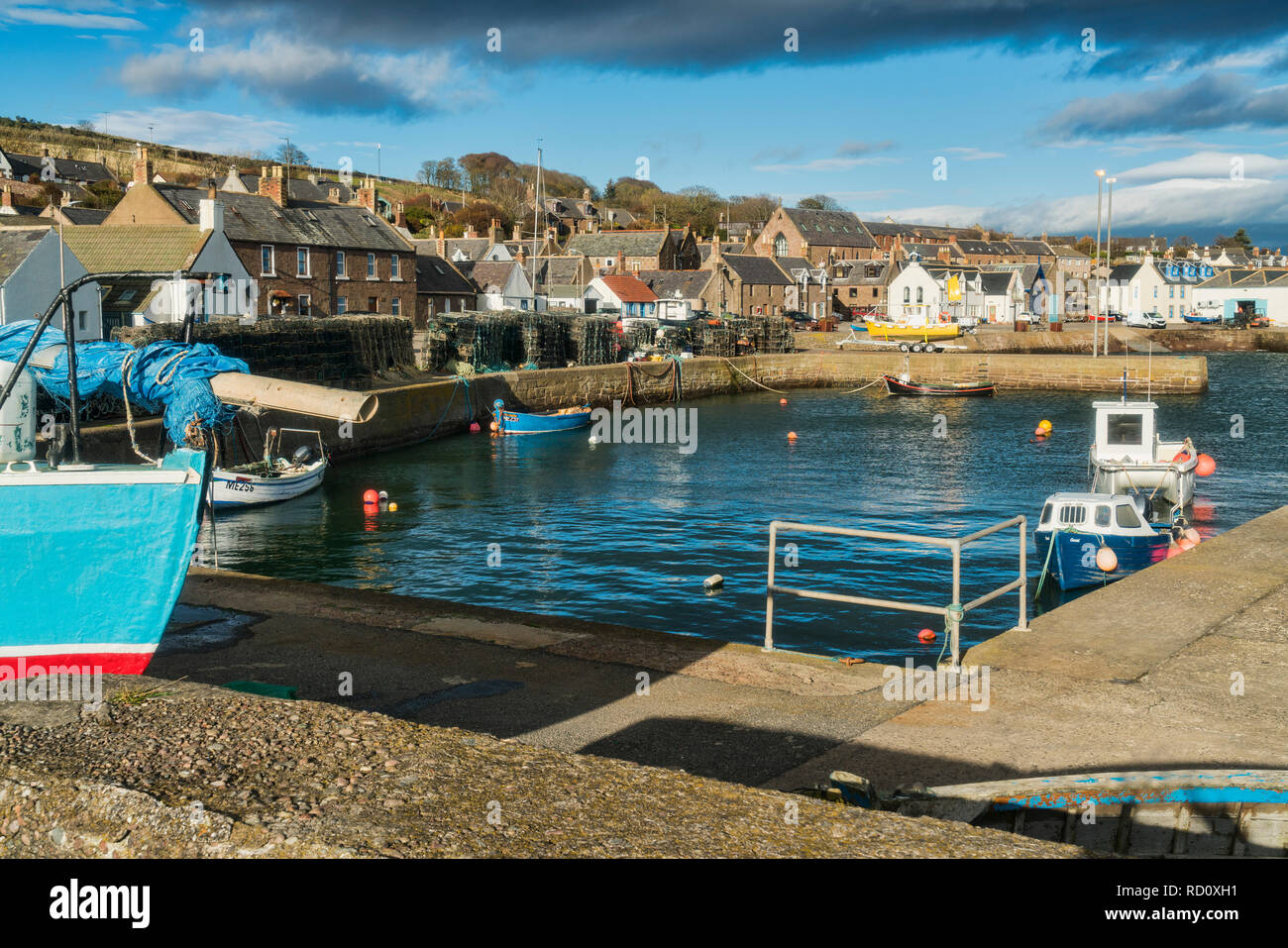 Johnshaven Harbour, near Montrose, Aberdeenshire, Highland Region ...