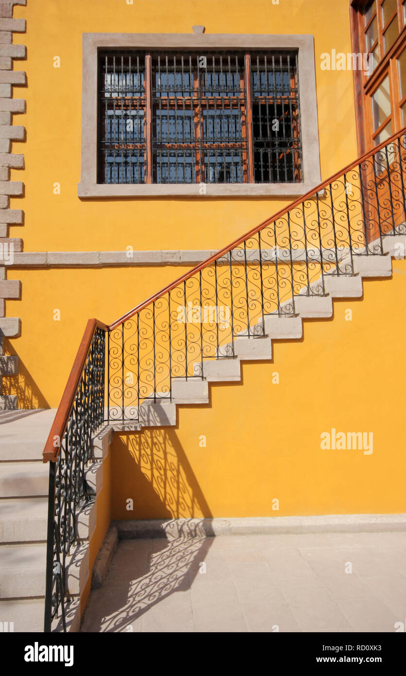 Forged Metal Fence on a Staircase Stock Photo - Alamy