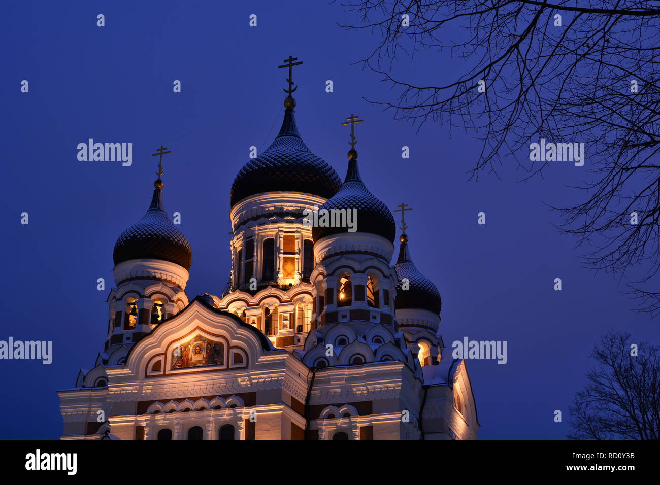 Alexander Nevsky Cathedral domes. Toompea. Tallinn. Estonia Stock Photo ...