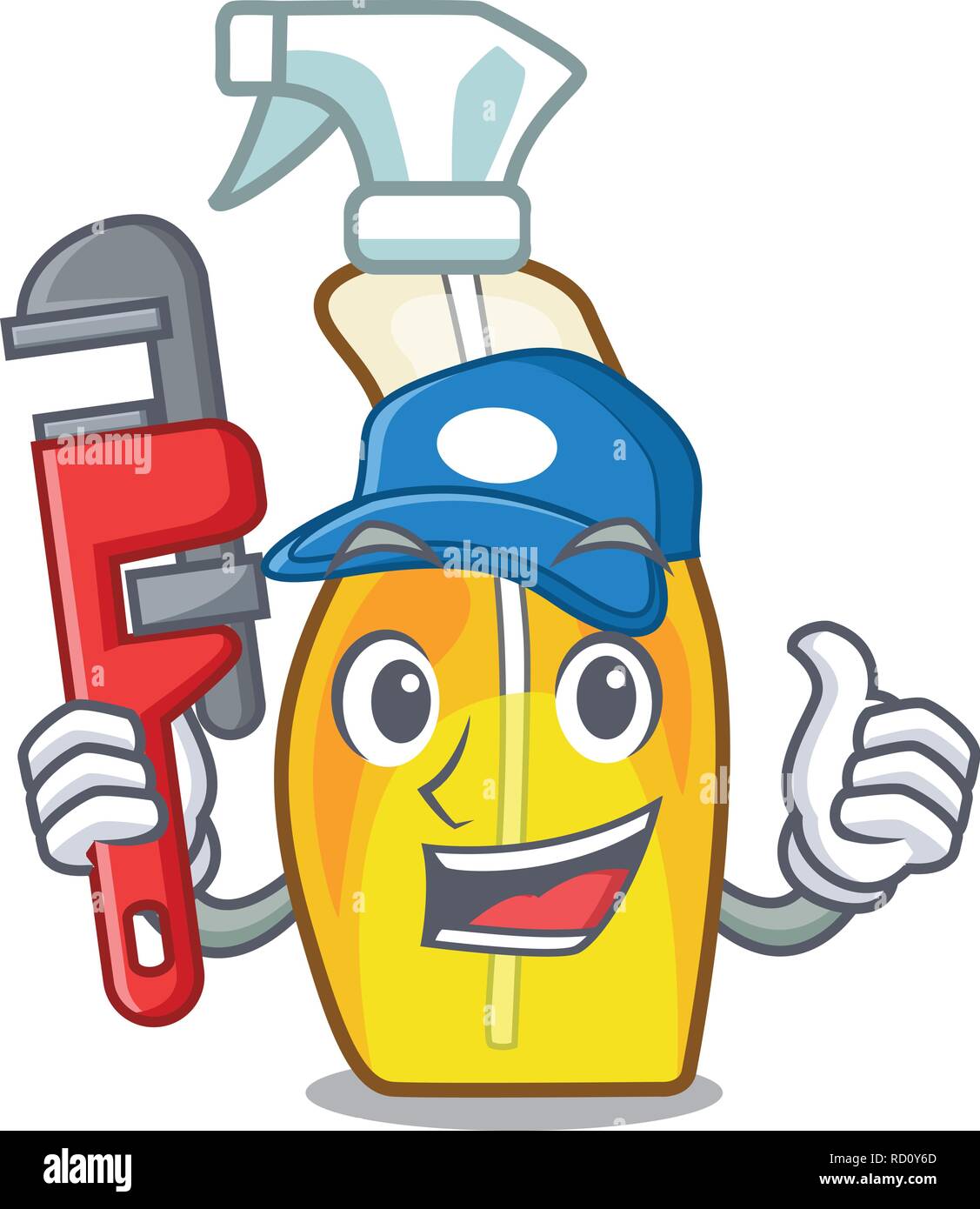 Plumber spray bottles are isolated from cartoons Stock Vector Image ...